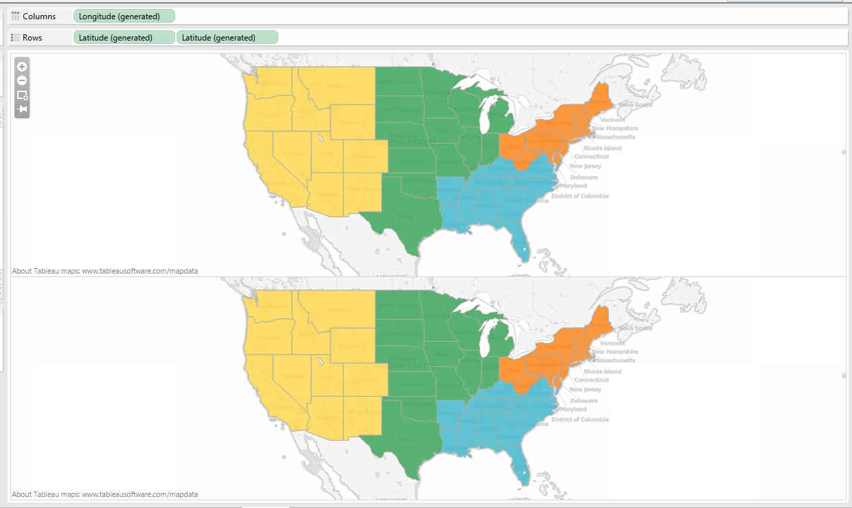 The Vizioneer: Day 3: Dual Axis Maps - Filled and Points
