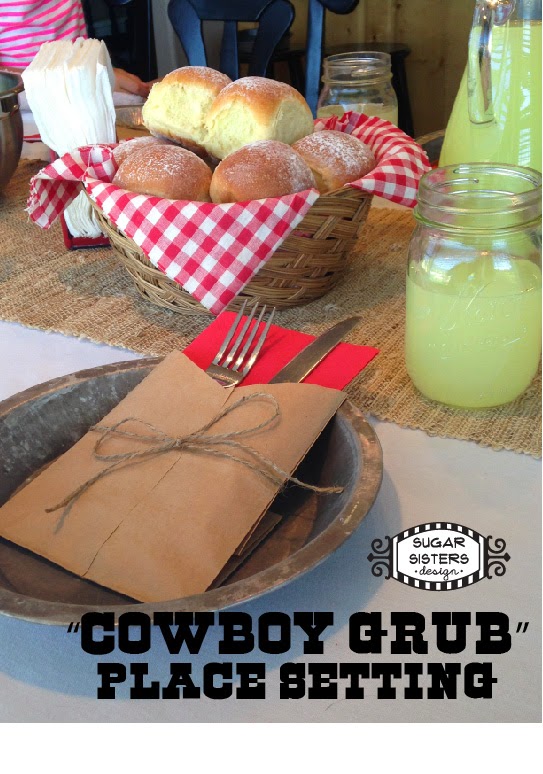 Sugar Sisters Design: Cowboy Grub Table Setting