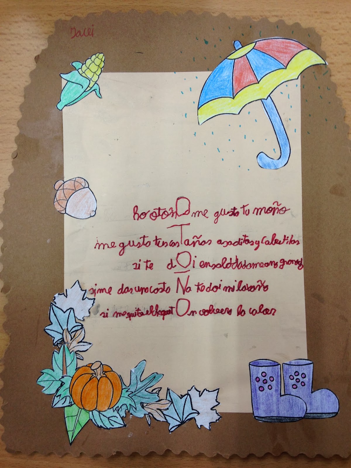 ¡Quiero saber más!: Acróstico del Otoño