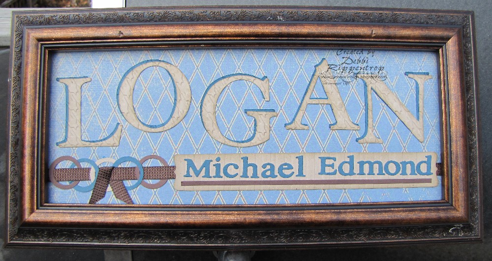 Debbi's Design Stamping: Logan Name Frame