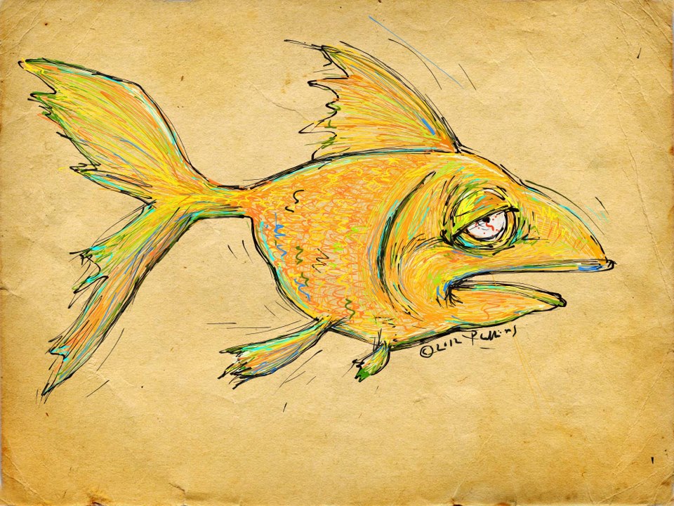 Peggy Collins... kidlit author, illustrator and crafty momma: Zombie Fish