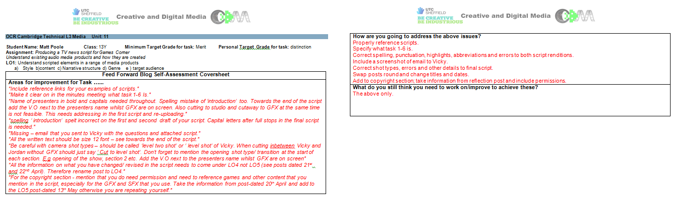 Unit 11 - Scriptwriting For Media Products