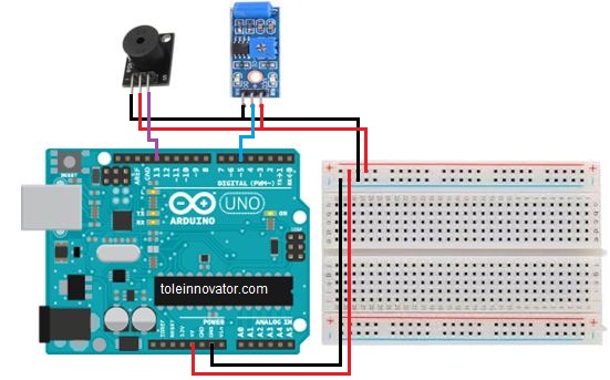 Alarm gempa dengan sensor getaran atau vibration sensor - Tole Innovator
