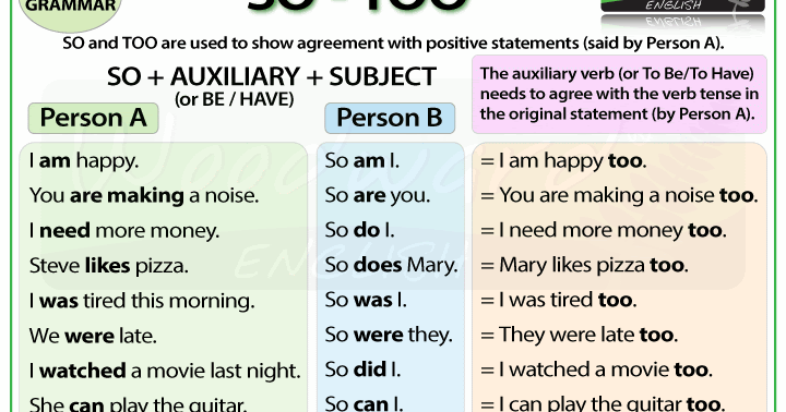 English Immersion Program : So, Too, Neither, Either
