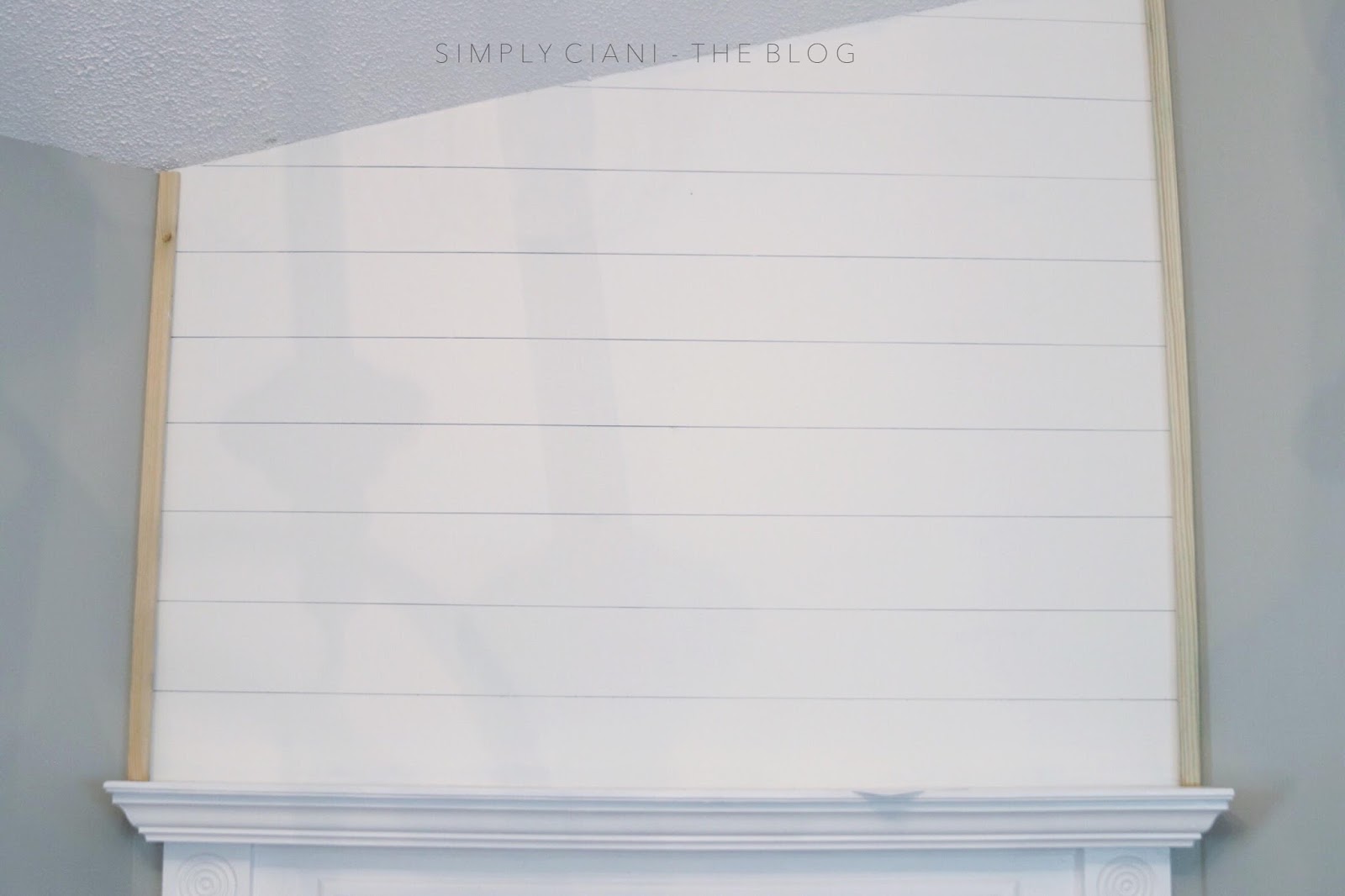 DIY Painted Faux Shiplap Wall Tutorial | Simply Ciani