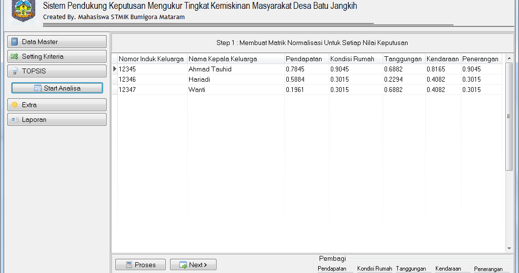 TUTORIAL DELPHI: Contoh Aplikasi TOPSIS dengan Delphi