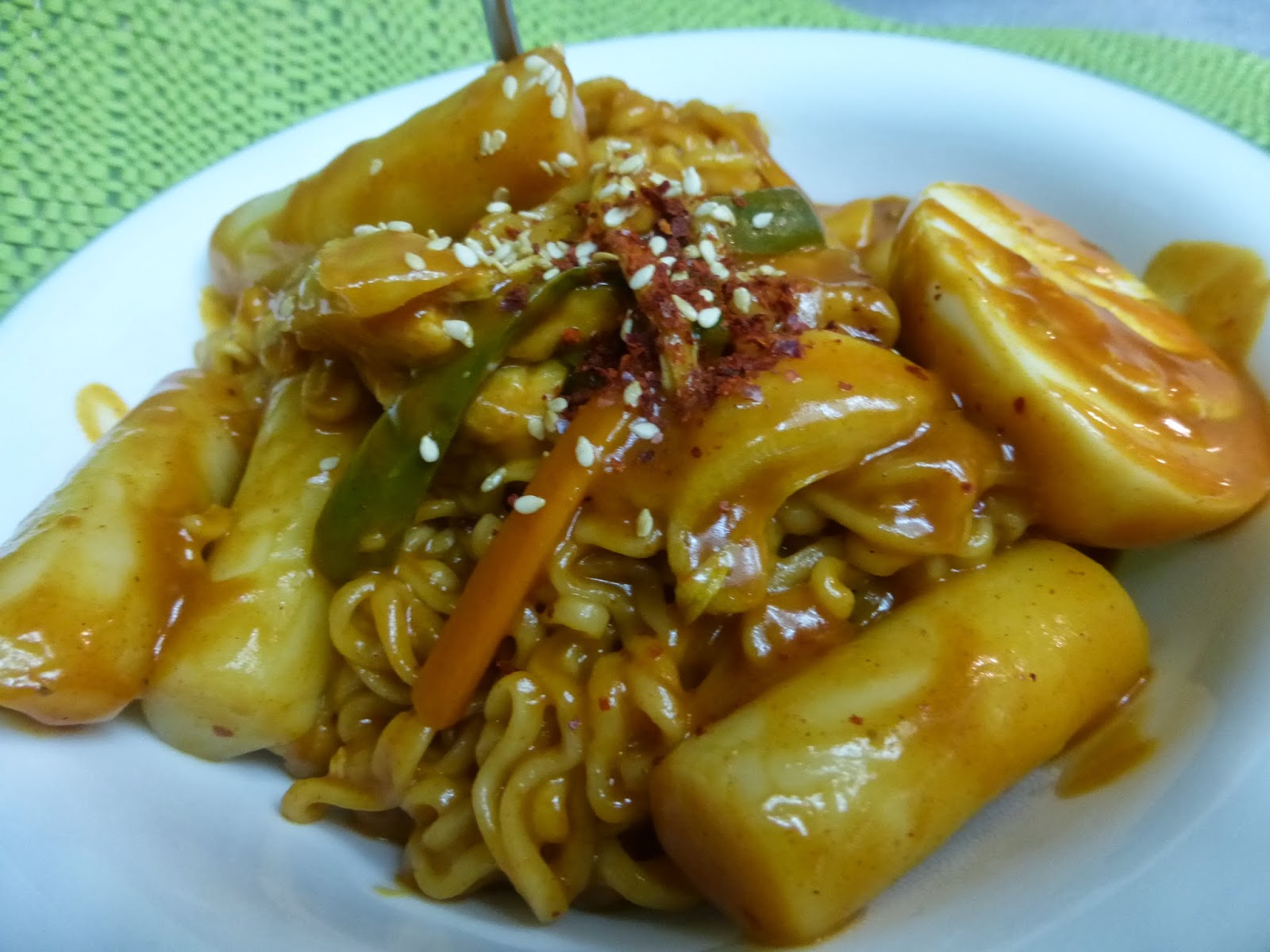 Daily happiness: KOREAN TOFU and VEGGIE DUK BOK KI