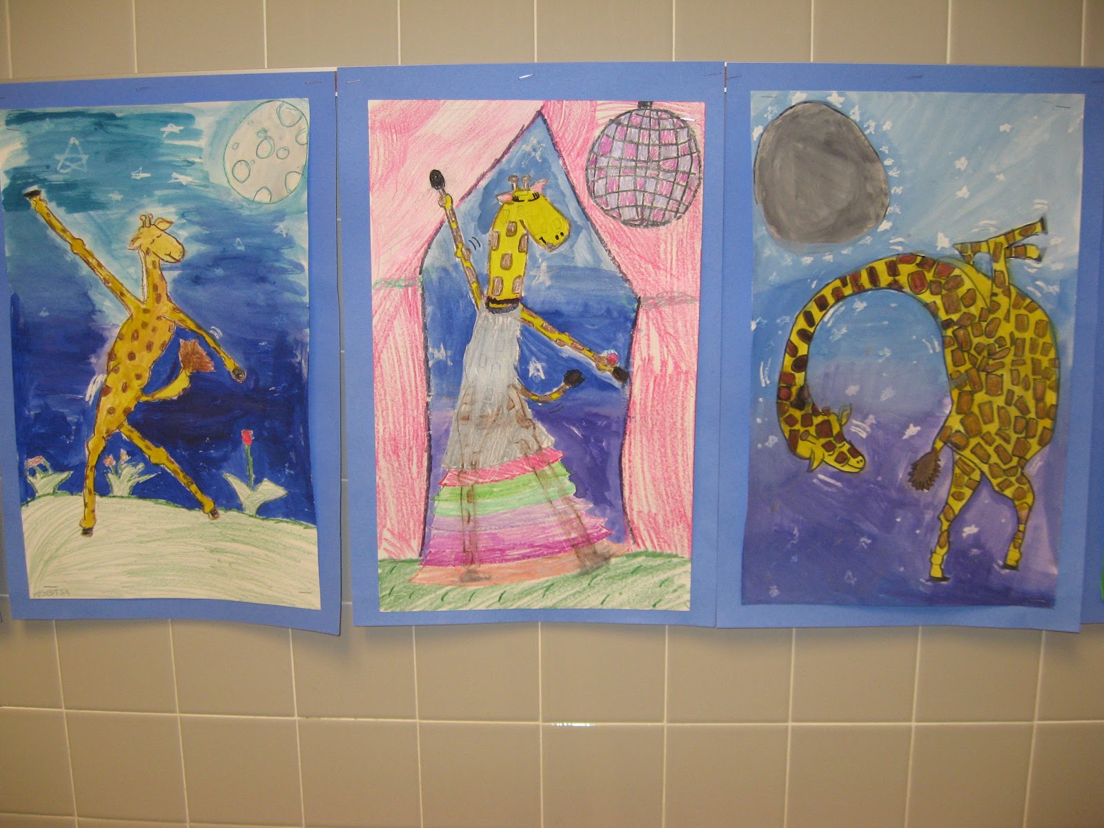 Jamestown Elementary Art Blog: 3rd grade Dancing Giraffes with Movement