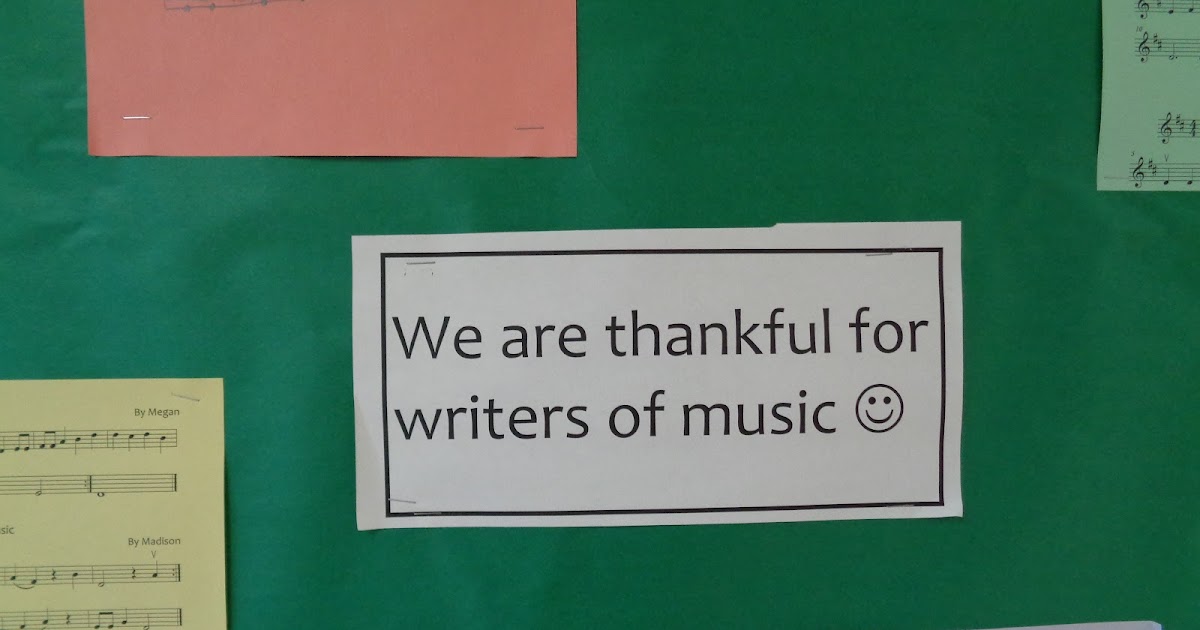 Teaching Elementary Orchestra : Thankful for Composers Bulletin Board