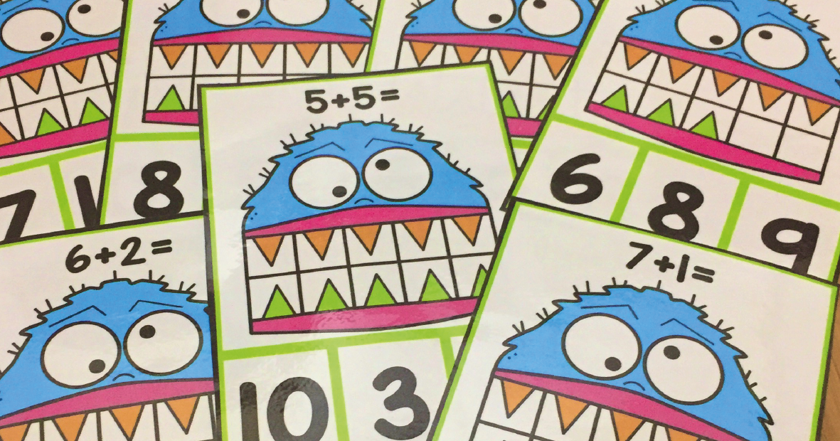 Ten Frame Addition - Monster Style! | From the Pond