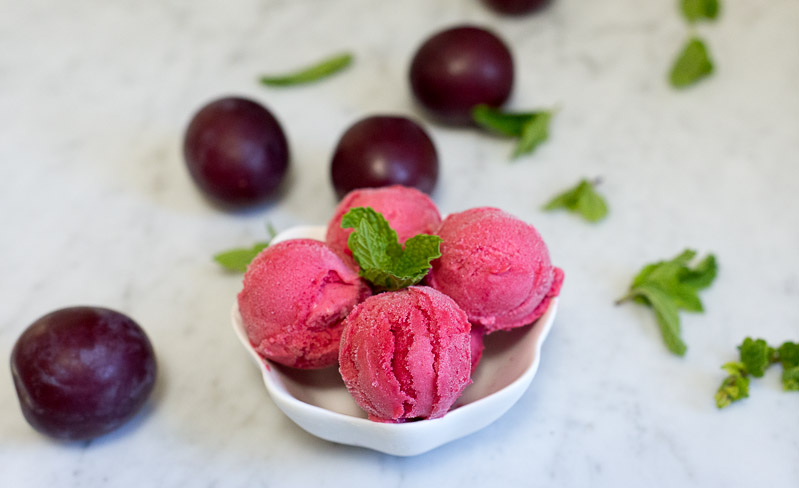 Santa Rosa Plum Sorbet