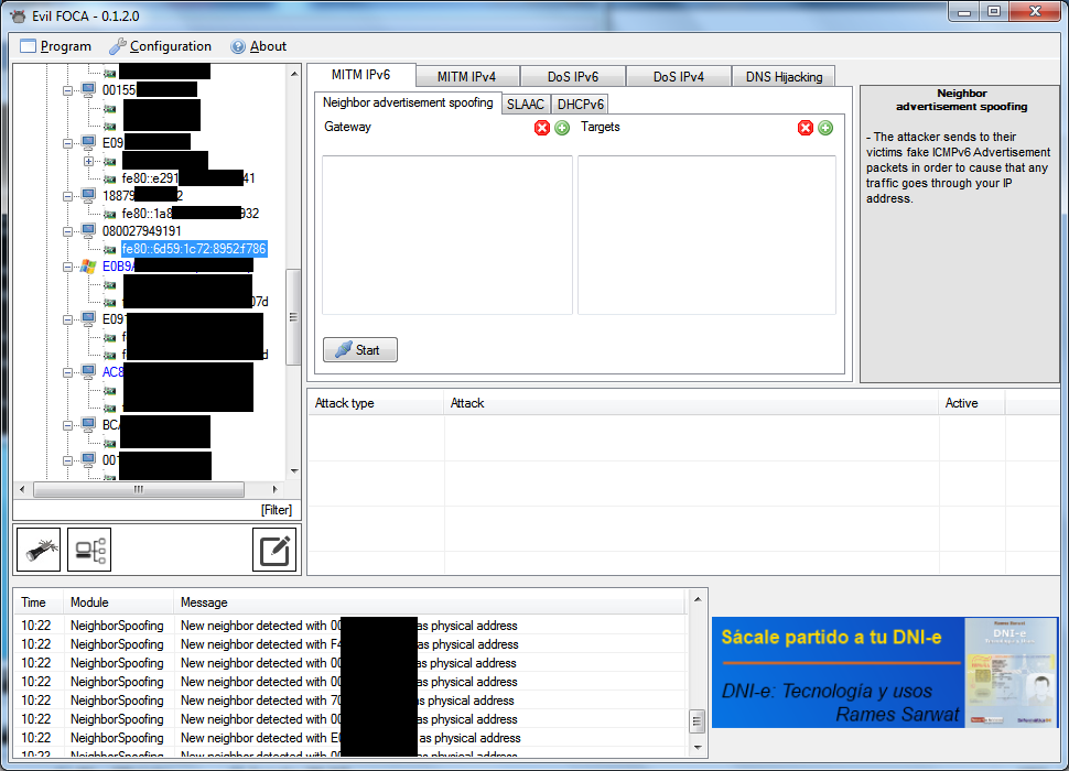 Un informático en el lado del mal: Evil FOCA: Ataque SLAAC (1 de 4)