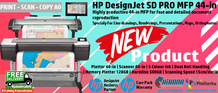 Spesifikasi HP Designjet SD Pro MFP 44-in ( Bundling HP Designjet T1700 ...