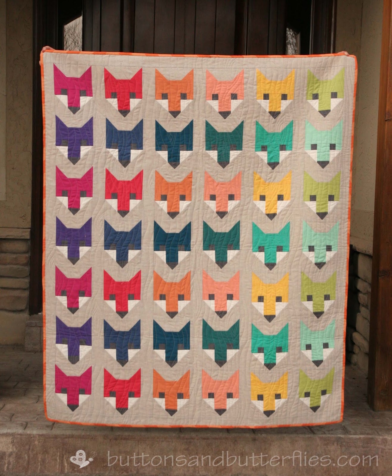 Buttons and Butterflies: Button's Fox {Quilt}