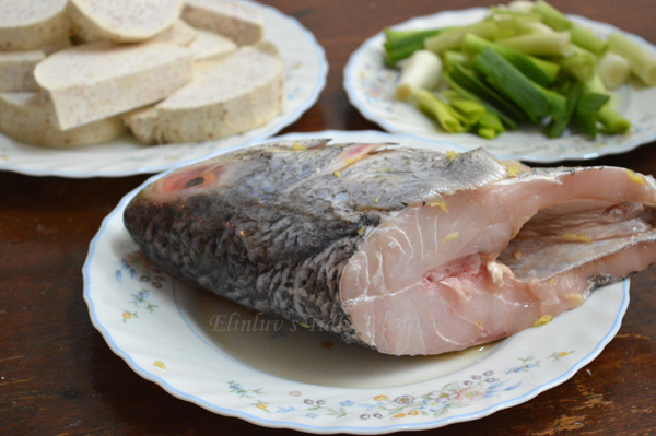 Elinluv's Tidbits Corner: Claypot Braised Fish Head With China Yam And ...