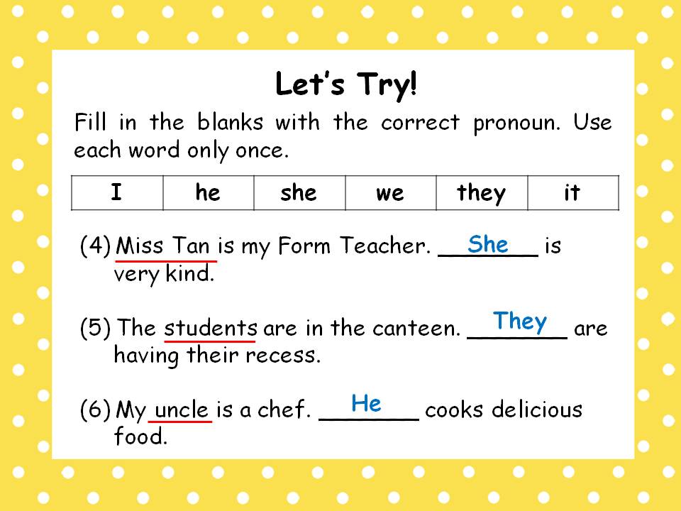 P2A Class Blog: Pronouns