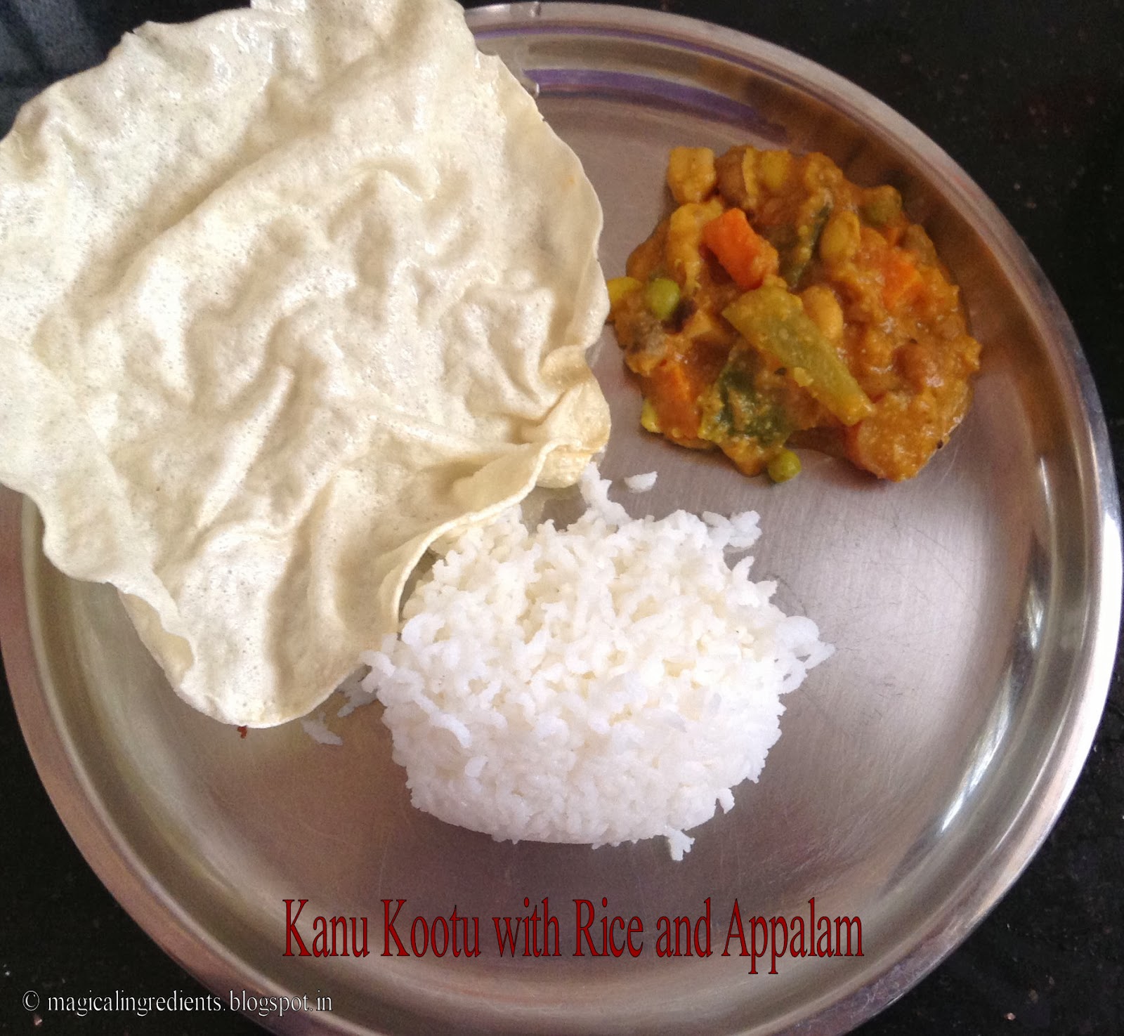 Mixed Vegetable Kootu or Kanu Kootu - Magical Ingredients