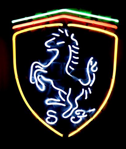 Wiki Neon Sign Blog: FERRARI F1 Racing Car NEON Light Sign 17"x11" FREE ...
