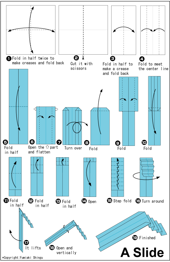 Slide - Easy Origami instructions For Kids