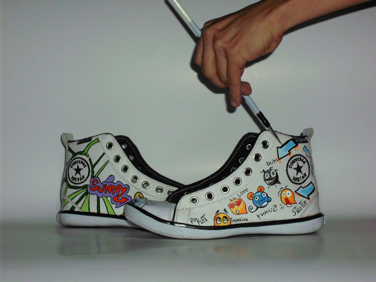 CREANDO & DIBUJANDO: ZAPATILLAS EN GRAFFITI CONVERSE IMITATION