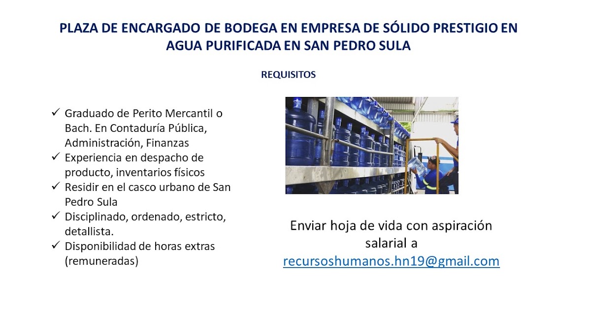 Encargado de Bodega - SPS