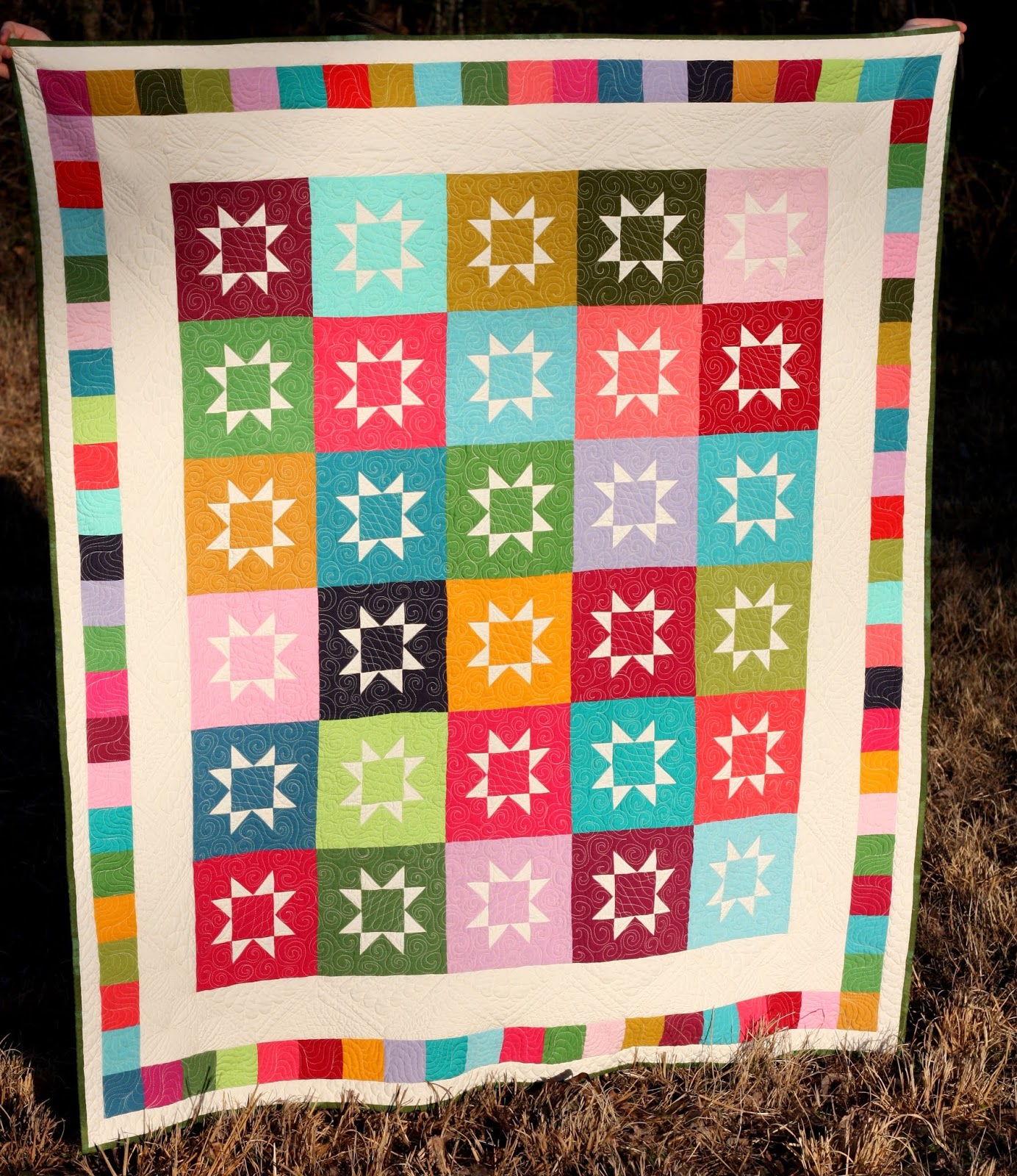 finding joy in the little things ~~~: Star Bright, a finished quilt