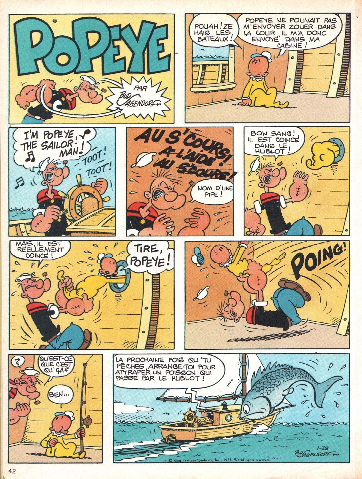 Les trésors de la flibuste: Popeye: Les BD blocs de Pif - 1982