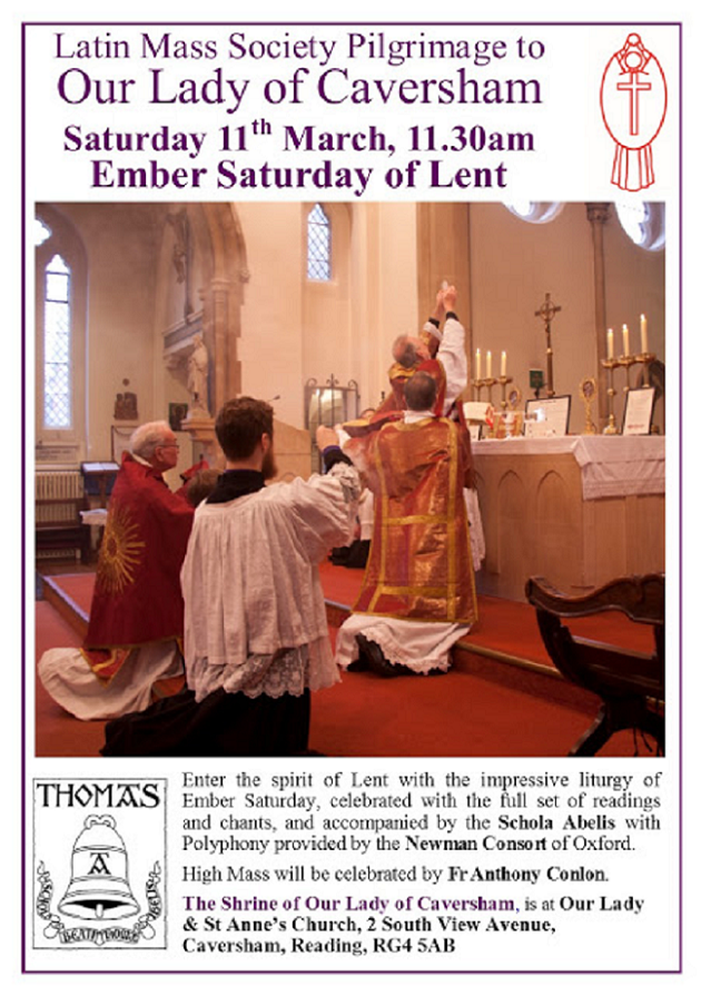 ZEPHYRINUS.: Latin Mass Society Pilgrimage To Our Lady Of Caversham ...