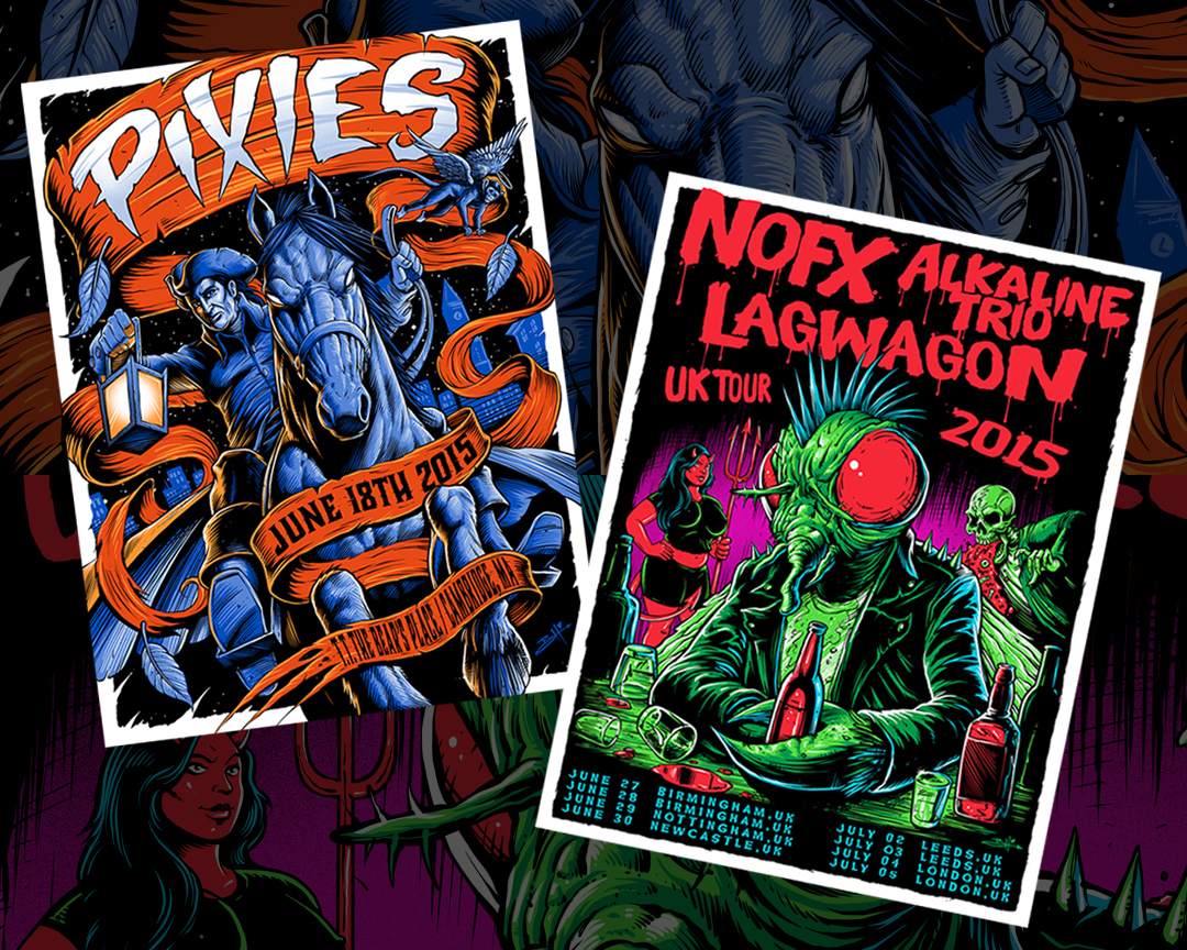 INSIDE THE ROCK POSTER FRAME BLOG: Brandon Heart NOFX & Pixies Posters ...