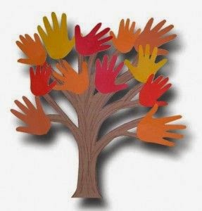 Fall Tree With Hand Cutouts | Munchkins and Mayhem