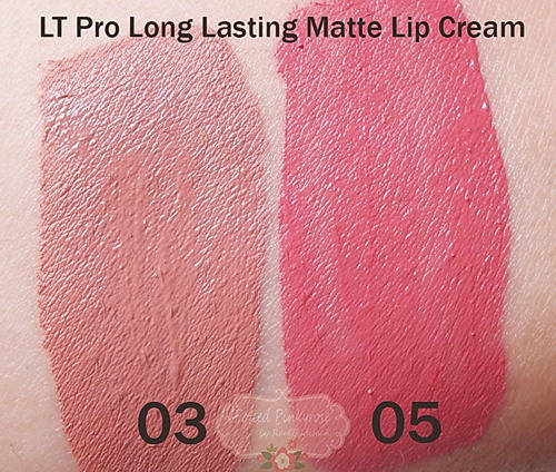 Potted Pinkyrose: Review: LT Pro Long Lasting Matte Lip Cream no.3 dan 5
