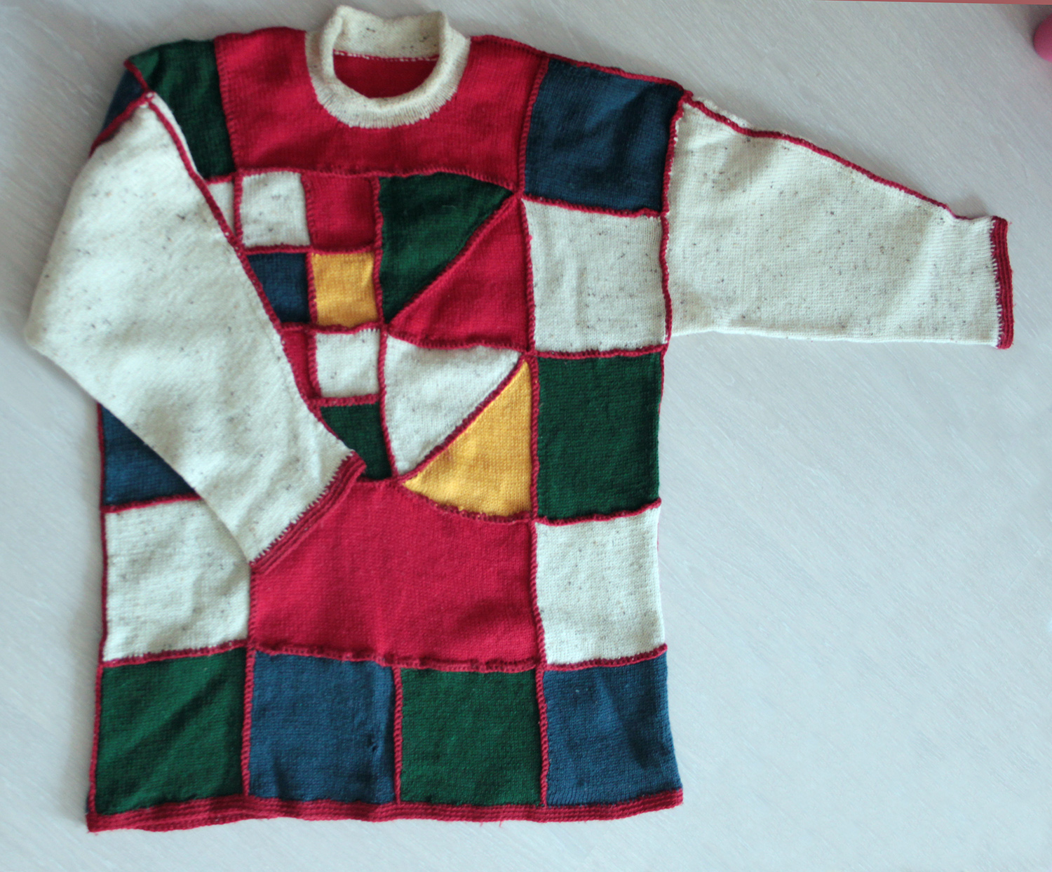 Purple crafts: Patchwork sweater