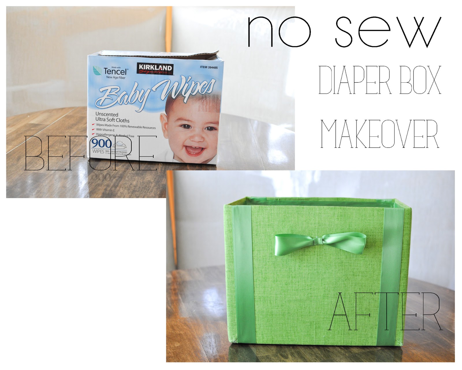Decorating Through Dental School: NO SEW Diaper Box Makeover