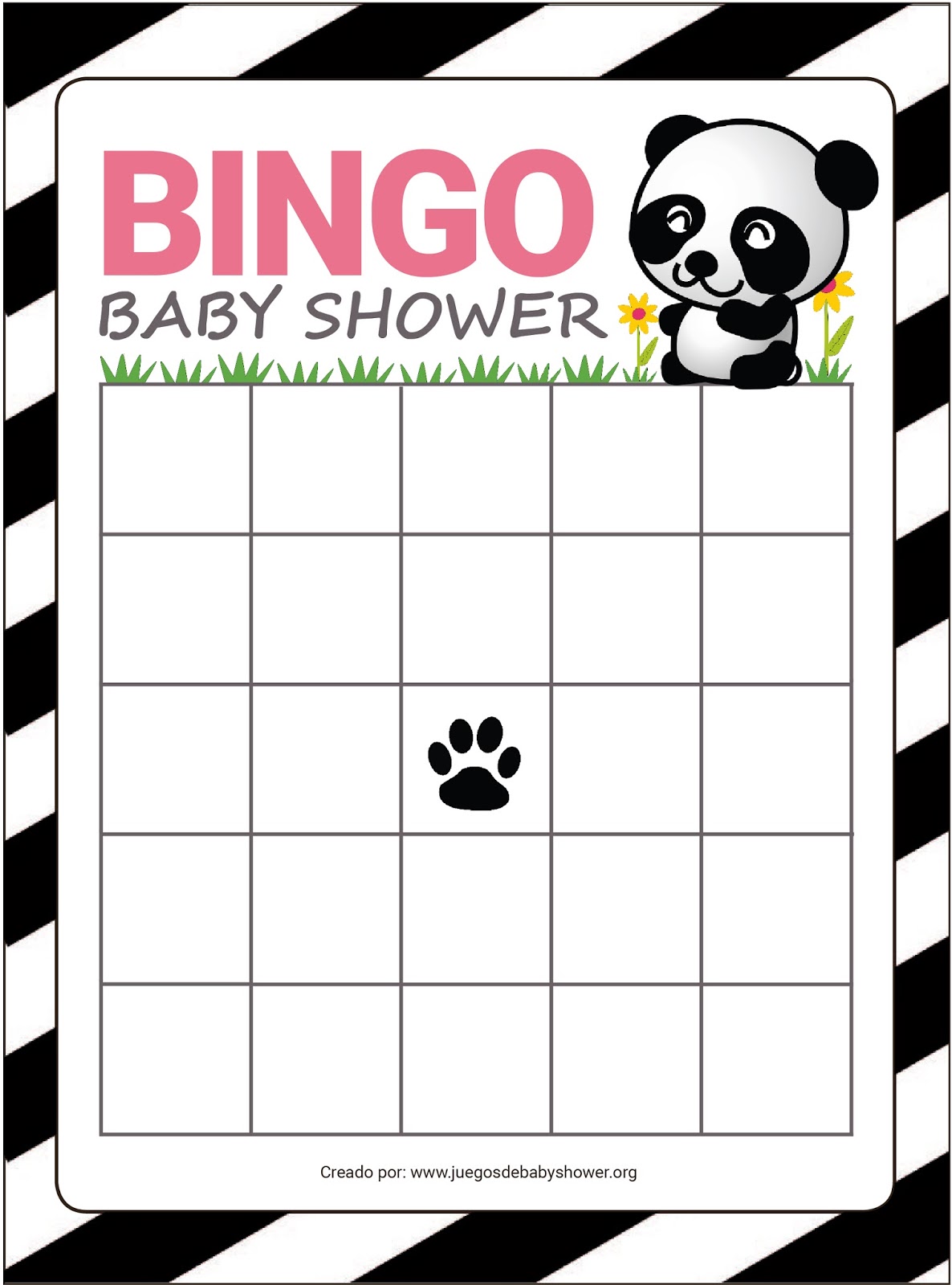 Bingo para Baby Shower │ Juegos Imprimibles Gratis | Juegos de Baby Shower