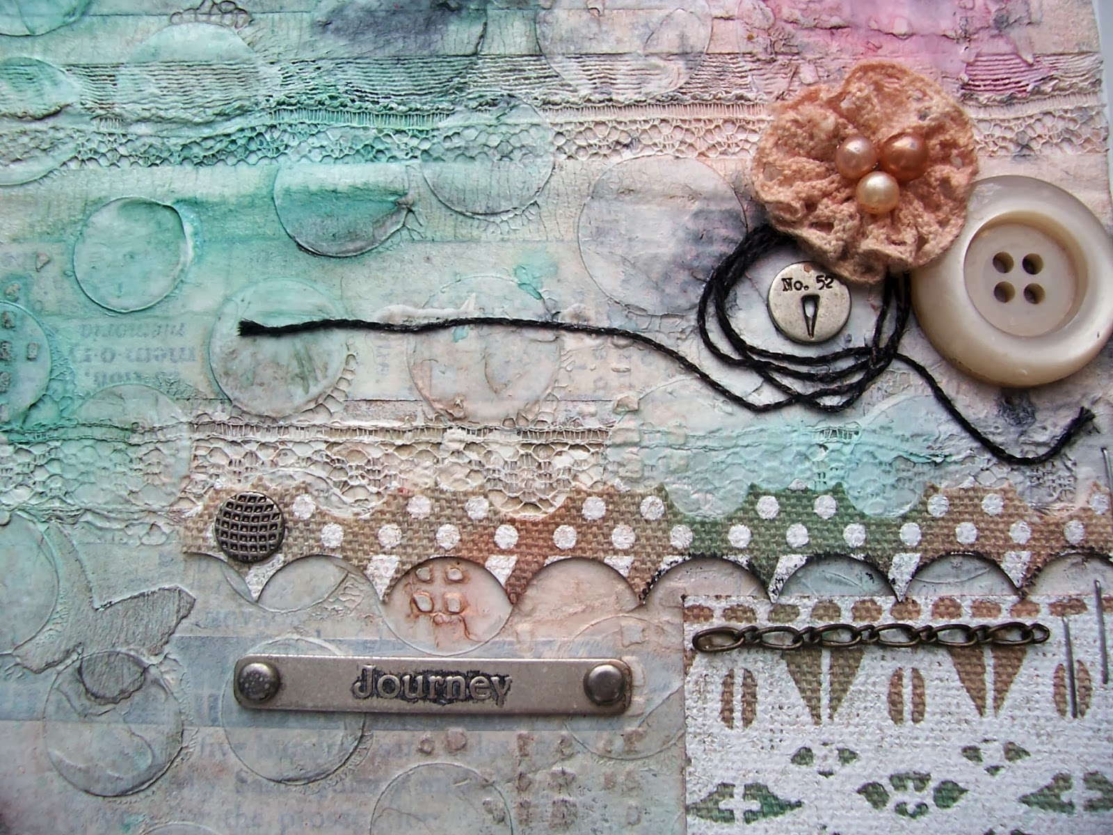 Hands to Work... Heart to Love: Journey Art Journal Page