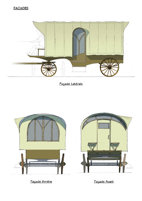 Dossiers techniques de voitures hippomobiles: GRANDE ROULOTTE WESTERN