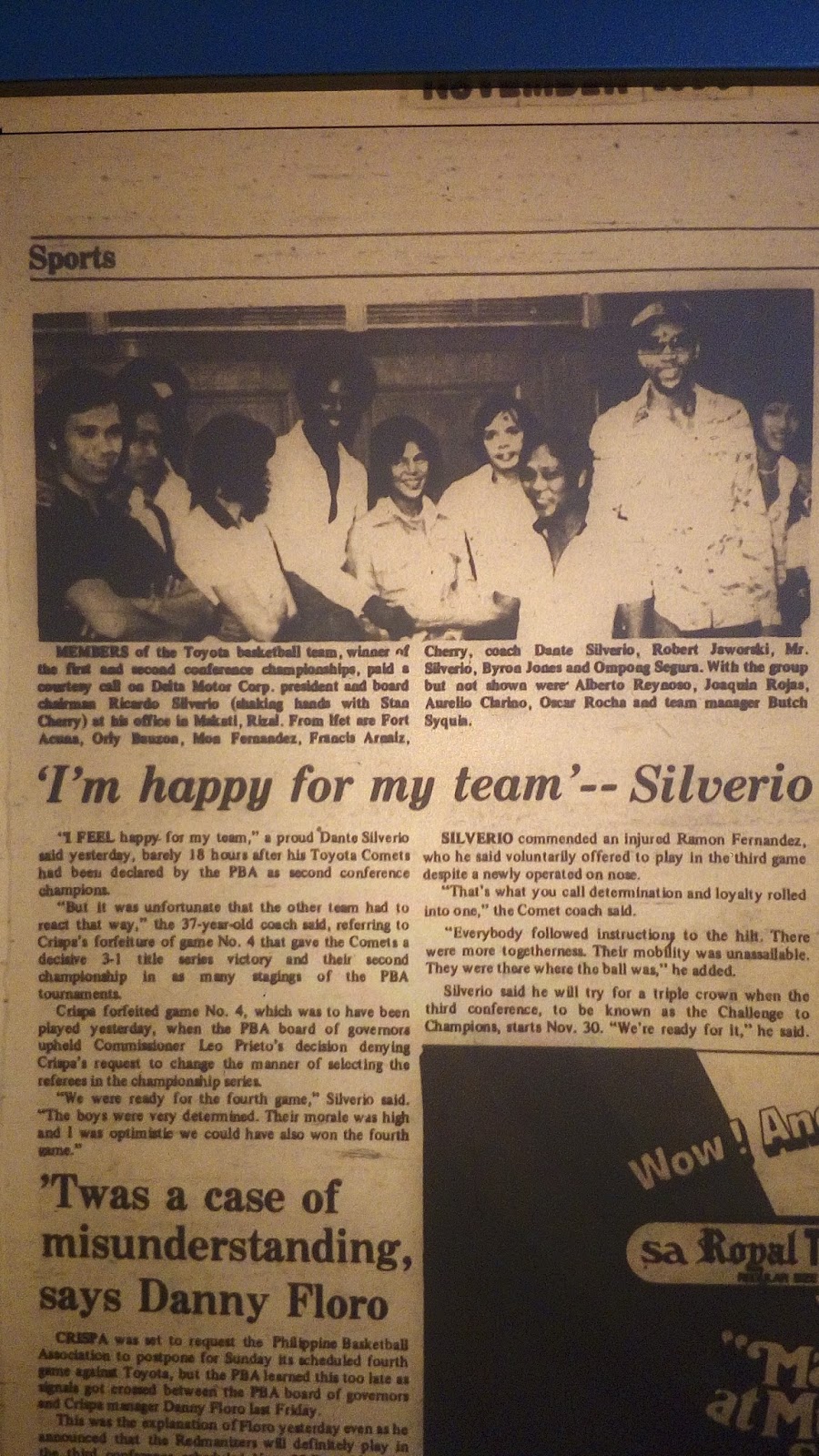 Crispa-Toyota: A case of misunderstanding (1975 PBA Second Conference ...