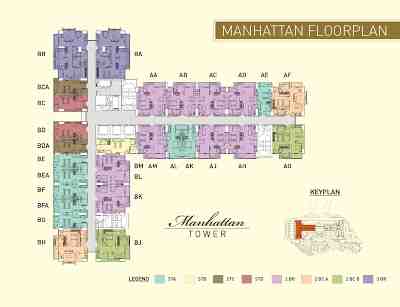 MetroPark Residence: Denah Lantai Manhattan Tower