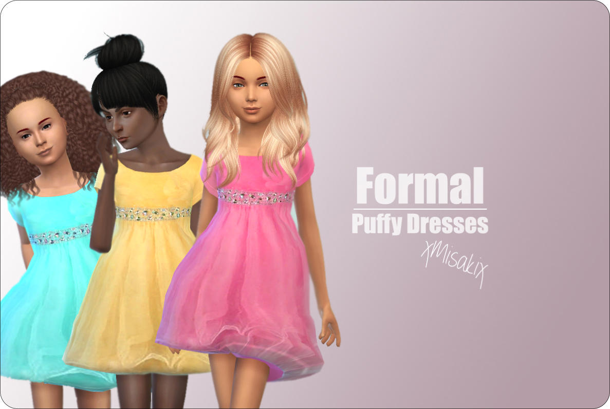 Sims 4 CC's - The Best: Formal Dress for Girls by xMisakix