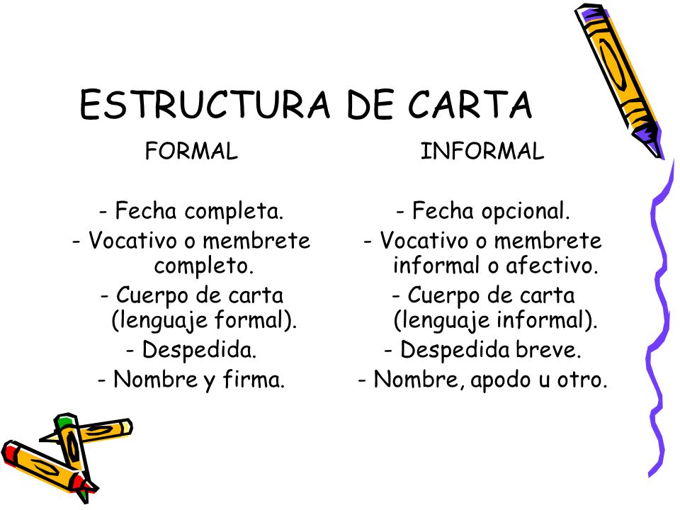 UNA MOCHILA DIFERENTE: ESCRIBIMOS UNA CARTA FORMAL