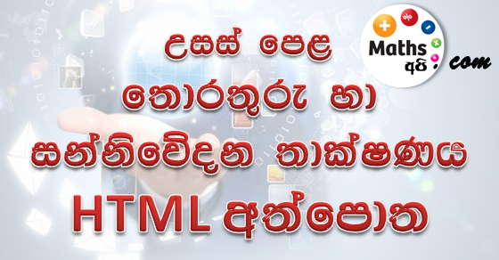 Advanced Level ICT HTML Hand Book - MathsApi - Largest Online Mathematic Educational Website