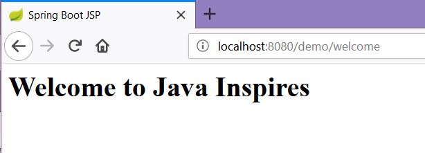 Spring Boot With JSP and Spring MVC | Java Inspires
