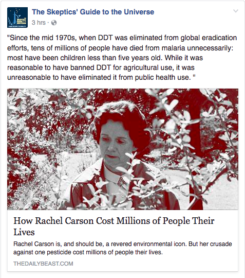 Sick Of It All : Fake Skeptics Spread Fake News About Rachel Carson