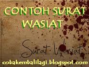 Contoh Surat Wasiat