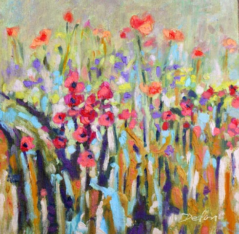Ivy Delon Fine Art: "Early Spring Garden" Original Oil Plein Aire ...