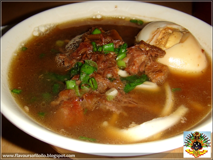 Beef mami with soy egg at Pancit-Pancit
