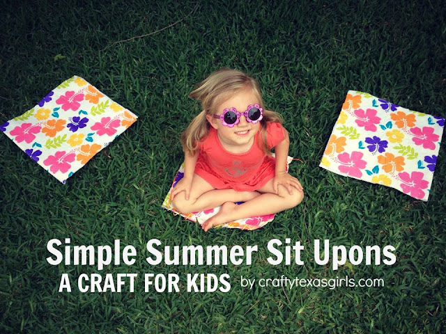 Crafty Texas Girls: Craft It: Sit Upon using a Vinyl Tablecloth