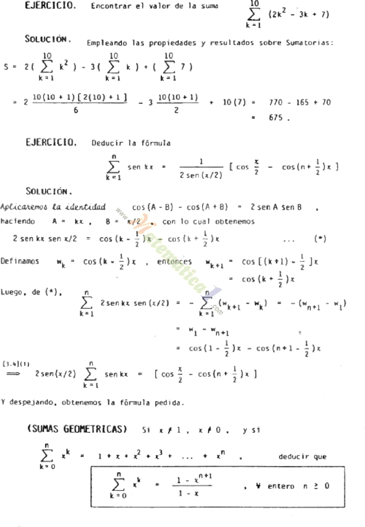 SUMATORIAS EJERCICIOS RESUELTOS , DEMOSTRACIONES PDF