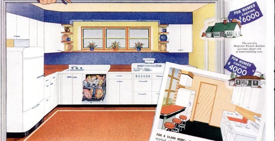 1940's advertising and humor: 1942 HOT POINT KITCHEN