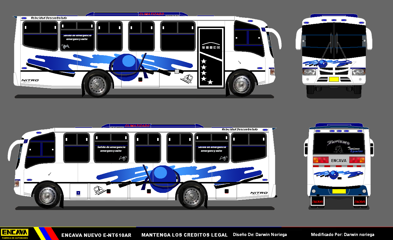 Diseños Autobuses VNZLA: ENCAVA NUEVO E - NT610AR DISEñO FICTICIO
